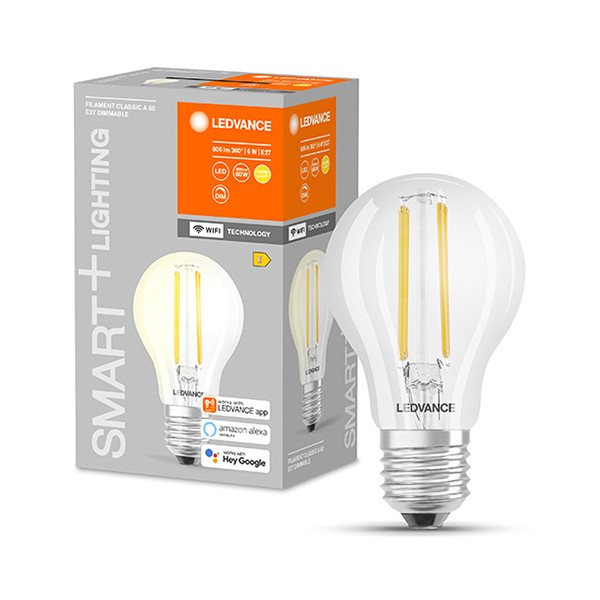 Ledvance Smart lamp E27 | Peer A60 | Helder | 2700K | WiFi | 6W Ledvance 123led.nl